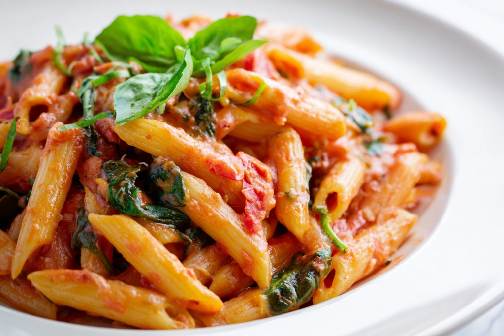 Delicious Spinach Tomato Pasta